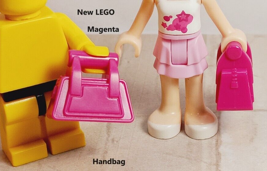 New LEGO Friends Purse Magenta Handbag Thick Handle Textured Design Zip ...