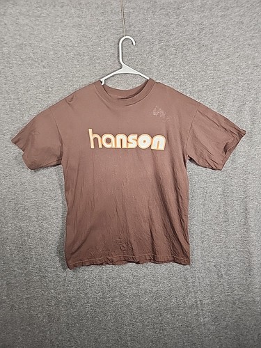 VTG Hanson Shirt Mens LG Brown Pop Rock Band Tee Middle Of Nowhere ...