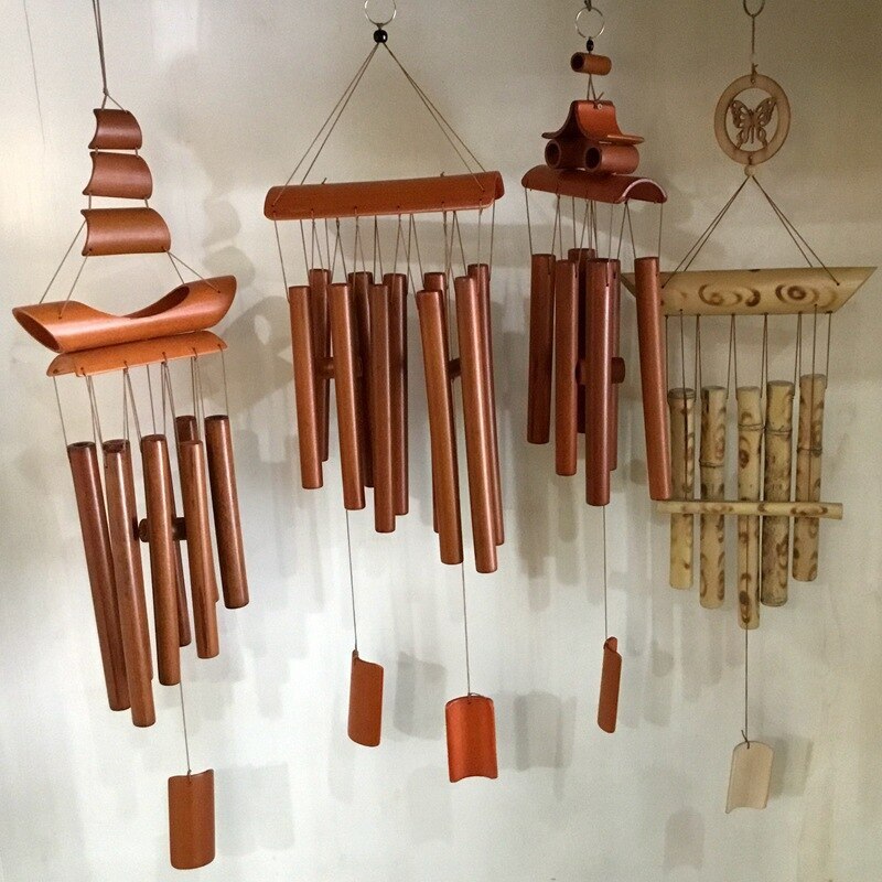 Handmade Bamboo Bell Natural Wind Chimes Yard Garden Balcony Windchime ...