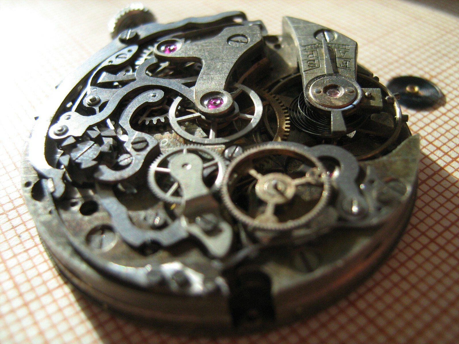 Hahn Landeron 15,5 mono-rattrapante chronograph movement for repair,35 ...