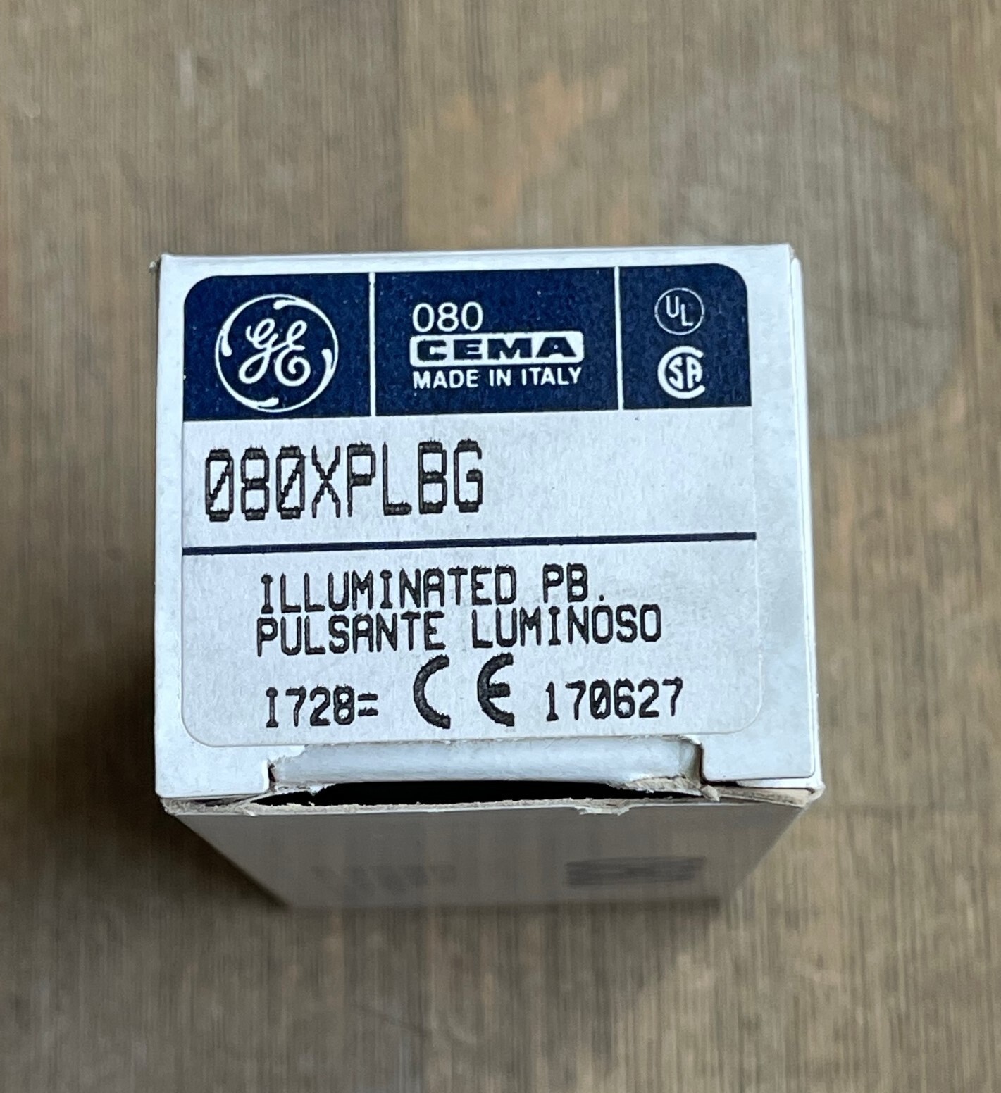 GENERAL ELECTRIC CEMA 080XPLBG ILLUMINATED WHITE PUSHBUTTON NEW IN BOX ...