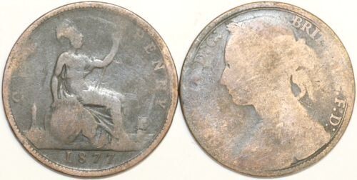 1860 to 1879 Victoria Bun-head Pennies Most Dates Available Worn ...