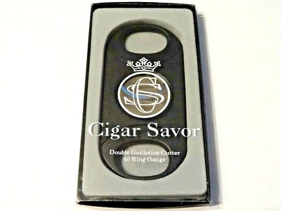CIGAR SAVOR ~ 60-RING GAUGE STAINLESS DOUBLE CUTTER IN THE BOX | eBay