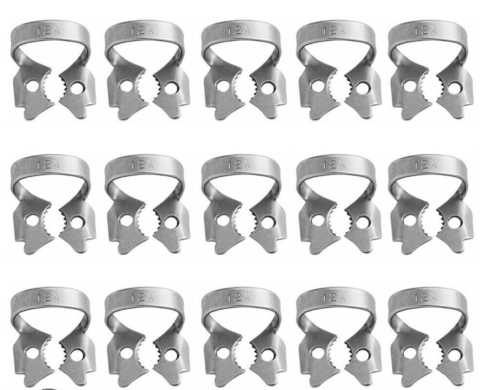 50 Pcs Dental Rubber Dam Clamps #12A Endodontic Clamp Surgical ...