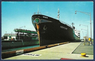 SS VENTURE Ocean-Going Cargo Ship Transiting the Locks at Massena, NY ...