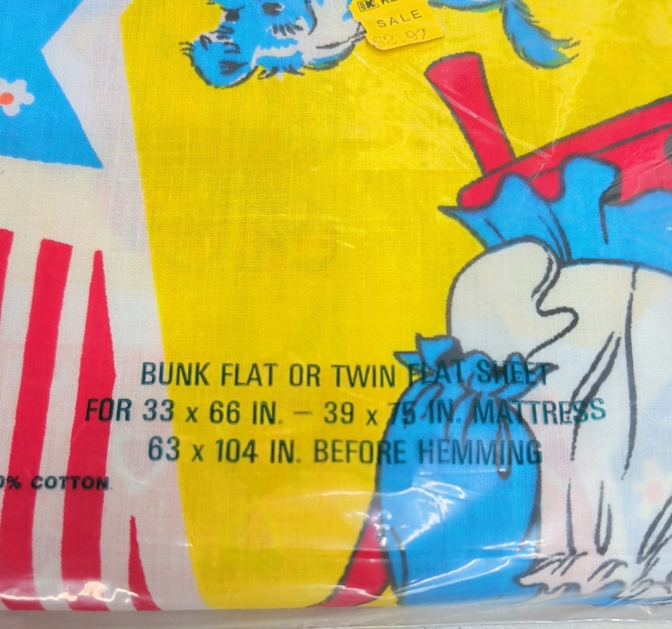 Vintage Raggedy Ann and Andy Twin Size Fitted And Flat Sheets (2 Pc ...