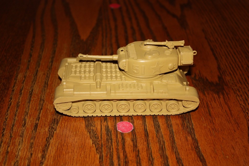 Vintage Marx Battleground Desert Fox Tan American Army #51 Tank - MPC ...