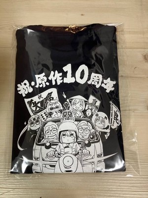 y7h Yuru Camp 10th Anniversary Collaboration T-Shirt XL Cotton Sticker ...