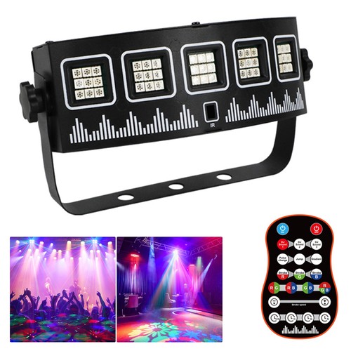 DMX 5 IN 1 Rotating Patterns LED Laser Light Projector Disco Party DMX ...