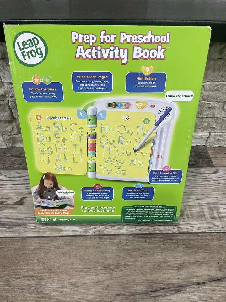 LeapFrog Prep Preschool Activity Book WReusable Pages Learning Toy | eBay