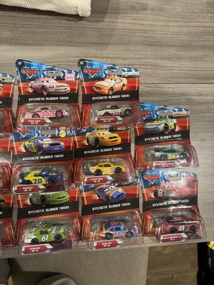 Disney Cars Racing Die-Cast Collectible Set of 15 Synthetic Rubber ...