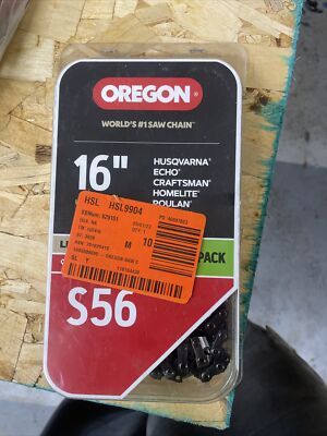 Oregon 16" Saw Chain S56 2-Pack Low Kickback Husqvarna Echo Craftsman ...