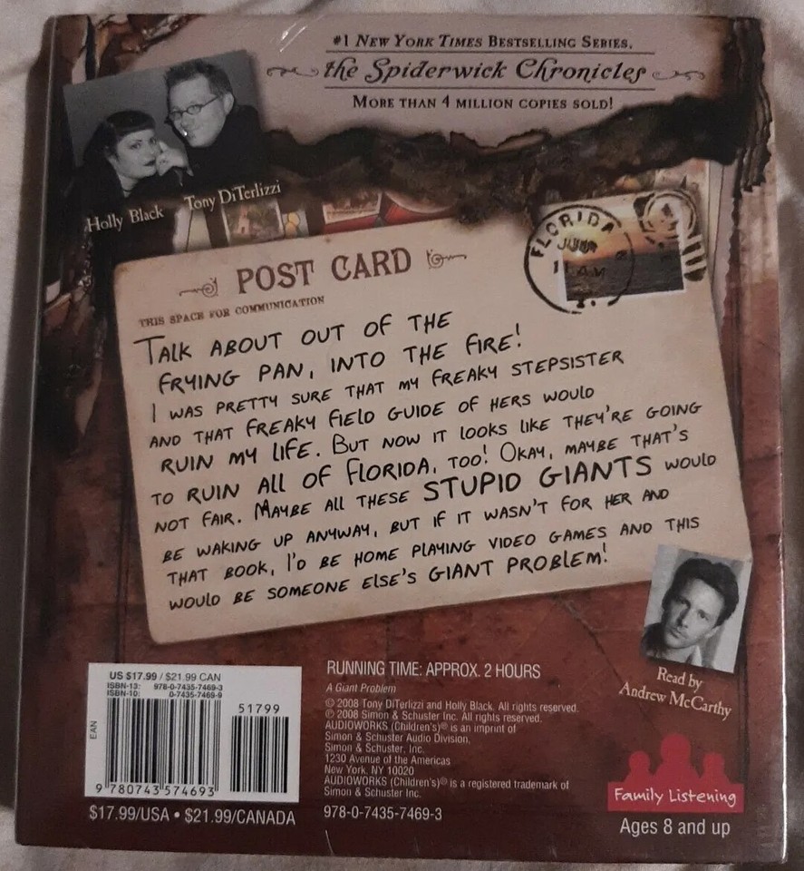 NEW!!SPIDERWICK CHRONICLES A GIANT PROBLEM AUDIO BOOK CD read by Andrew ...