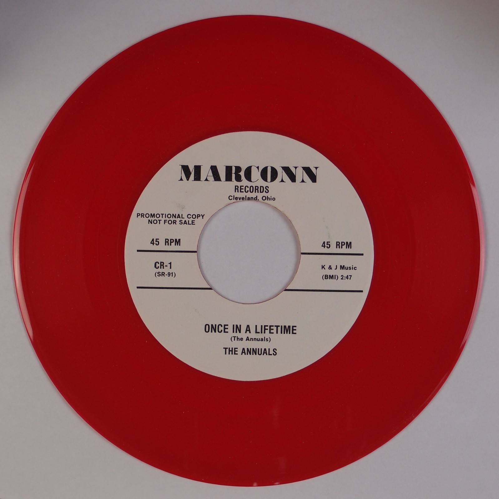 THE ANNUALS: Once In A Lifetime / Hungry, I'm Hungry MARCONN Red Wax ...