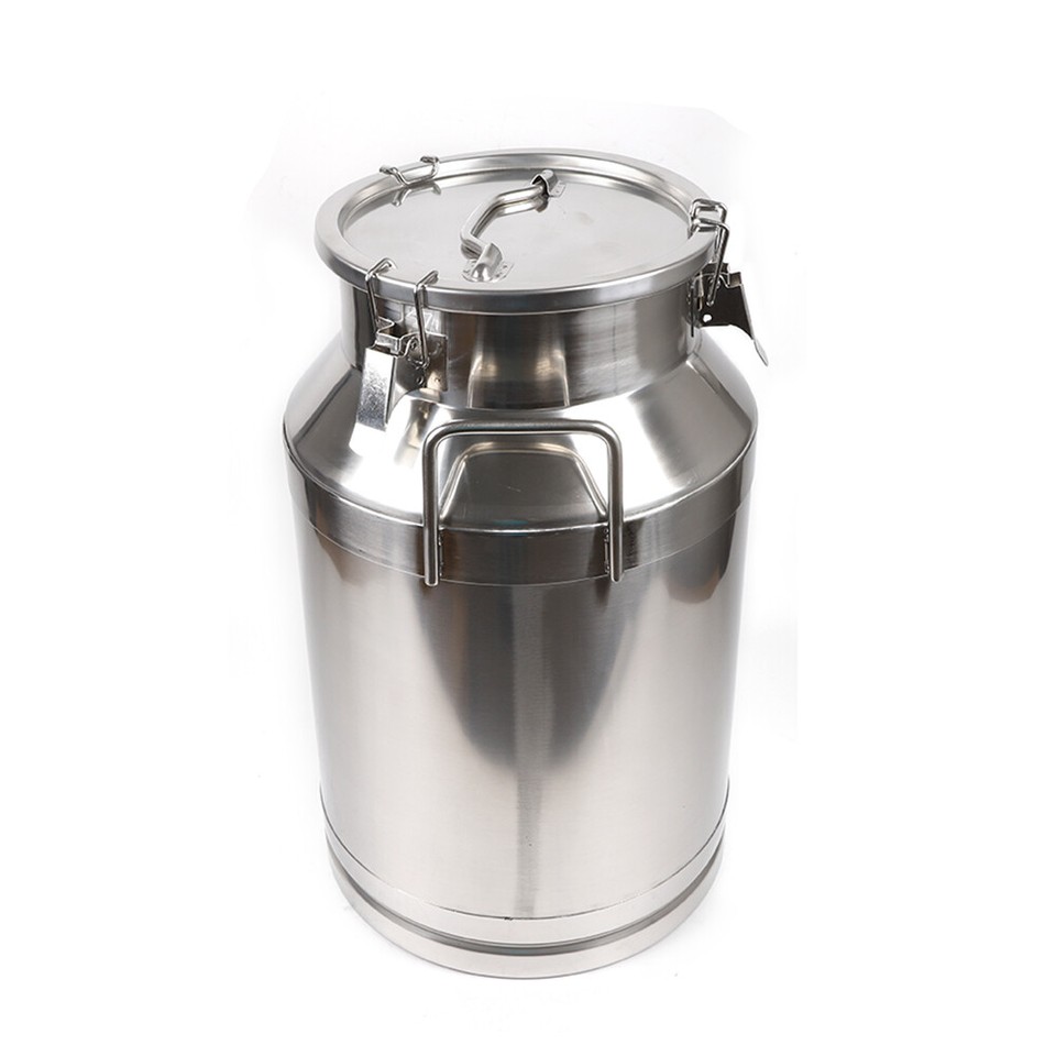 12-60L Stainless Steel Milk Can Wine Pail Bucket Oil Milk Tote Jug with ...