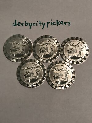 Lot Of 5 Silver Towne 1 Troy Ounce .999 Fine Silver Rounds Poker Chips ...