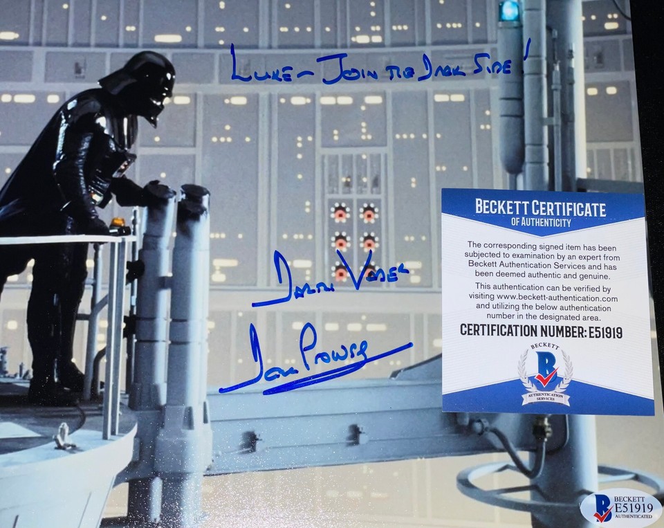 Dave Prowse "Darth Vader" STAR WARS Signed Photo Quote "Luke Join ...