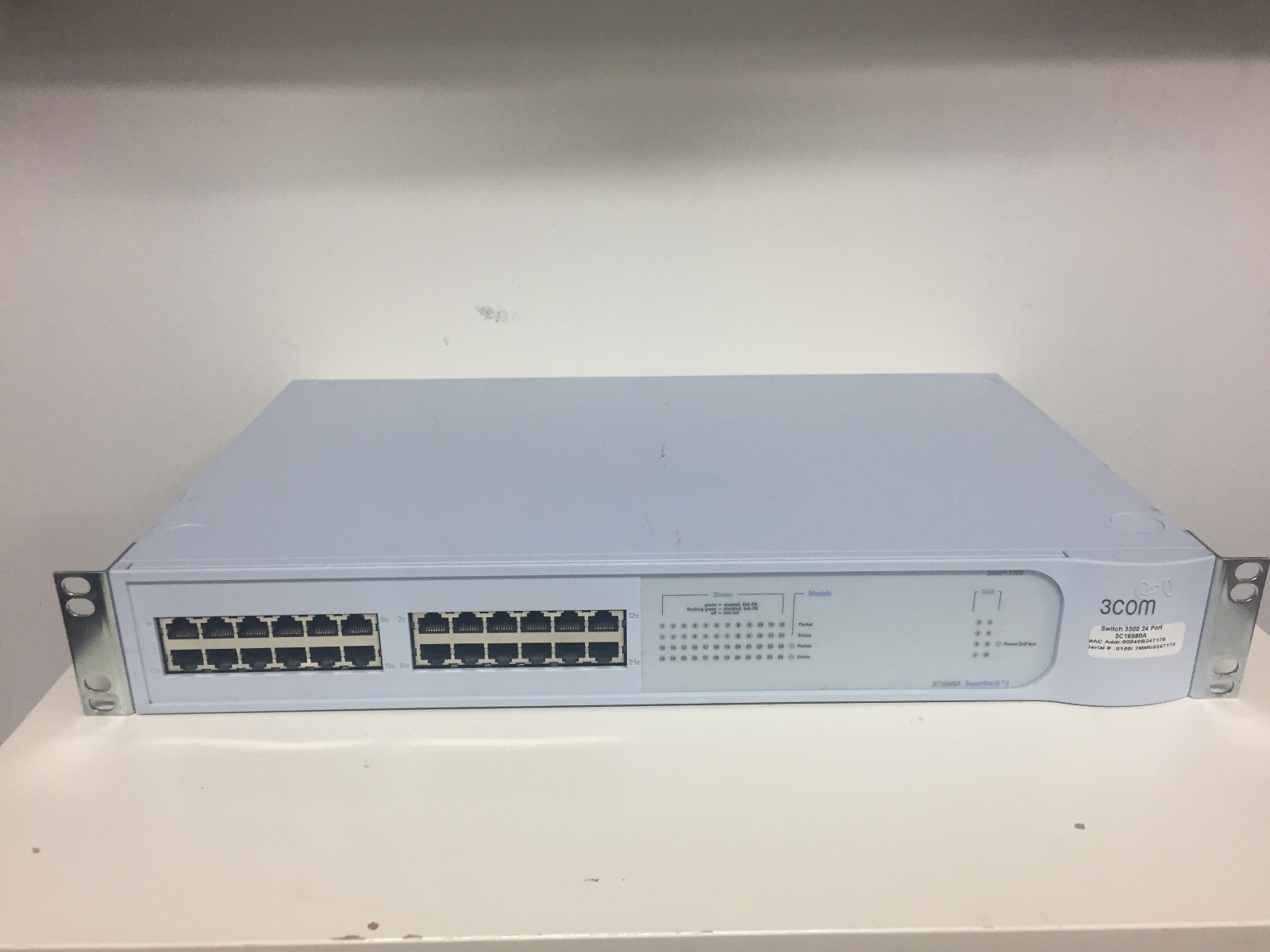 3COM SuperStack III 3 Switch 3300, 24 Port, 3C1698A,WEB Management, 19 ...