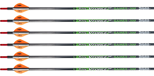 Victory VForce Gamer 400 Arrows Factory Fletched w/ 2" Blazer Vanes 6 ...