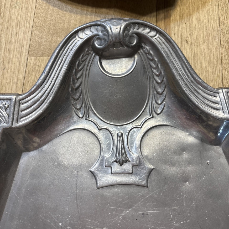 Aluminum Silent Butler Crumb Catcher/Tray Silver Floral Decor Vintage ...