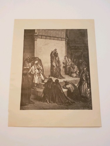 Gustave Dore David Mourning Over Absalom c. 1890 Bible Engraving | eBay
