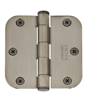 Emtek 91033 US15A 3.5"x3.5" 5/8" Radius Steel Hinge in Antique Nickel ...