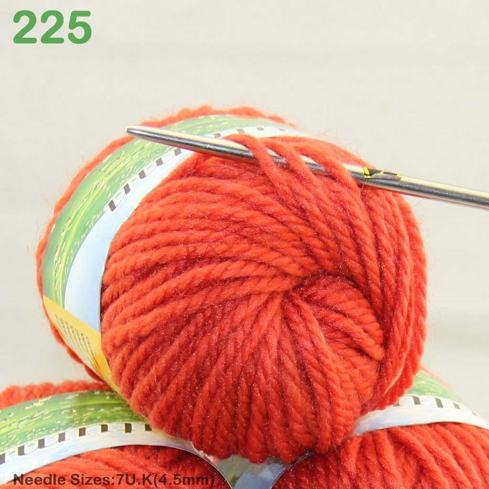 Sale LOT of 1 Ball X 50gr Chunky Thick Soft warm Wool Hand Knitting ...