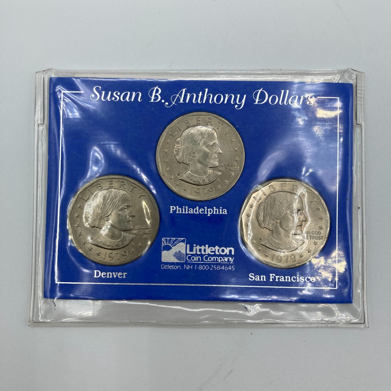 1979 Susan B Anthony Dollar Set P D S Littleton Coin Co UNC-60 | eBay