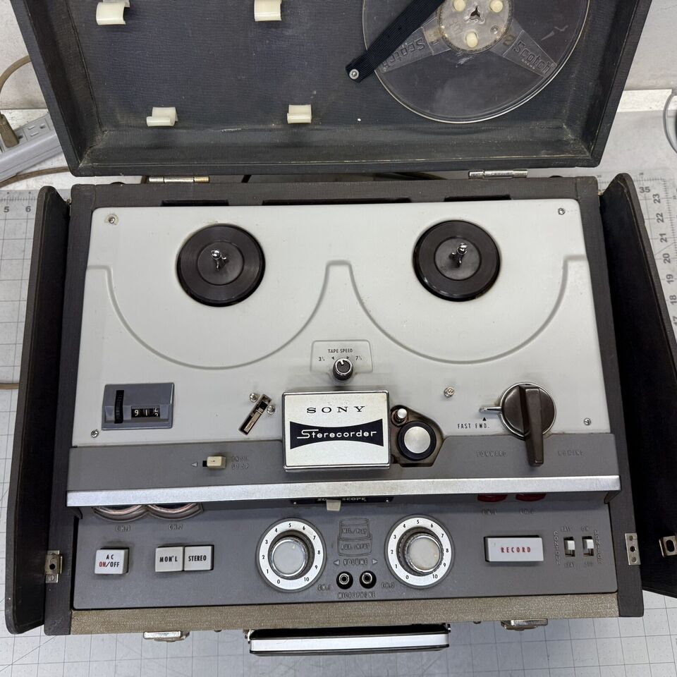 Sony Superscope Sterecorder Model 300 Tape Recorder Reel To Reel WORKS ...