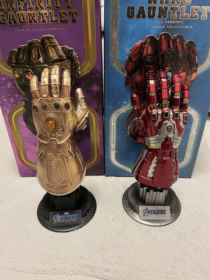 Hot Toys Avnegers End Game Infinity Gauntlet & Nano Gauntlet 1/4 Figure ...