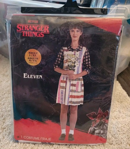 Stranger Things Eleven 11 Halloween Costume Romper Dress 80s Adult Size ...