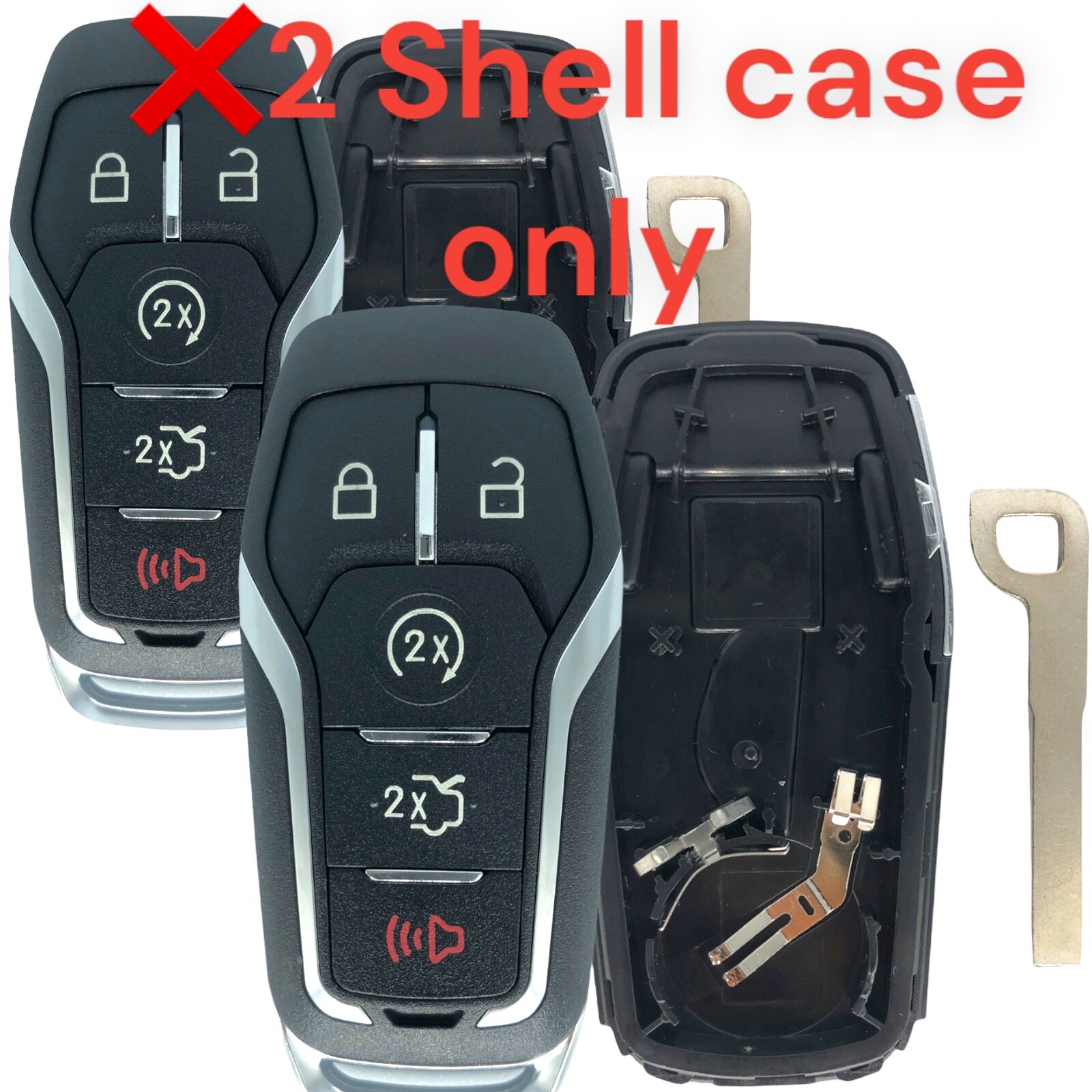 2 For 2013 2014 2015 2016 Ford Fusion 5B Smart Remote Key Prox Fob Case ...