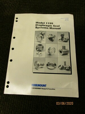 ROSEMOUNT MODEL 1199 DIAPHRAGM SEAL SYSTEMS MANUAL 00809-0100-4002 ...