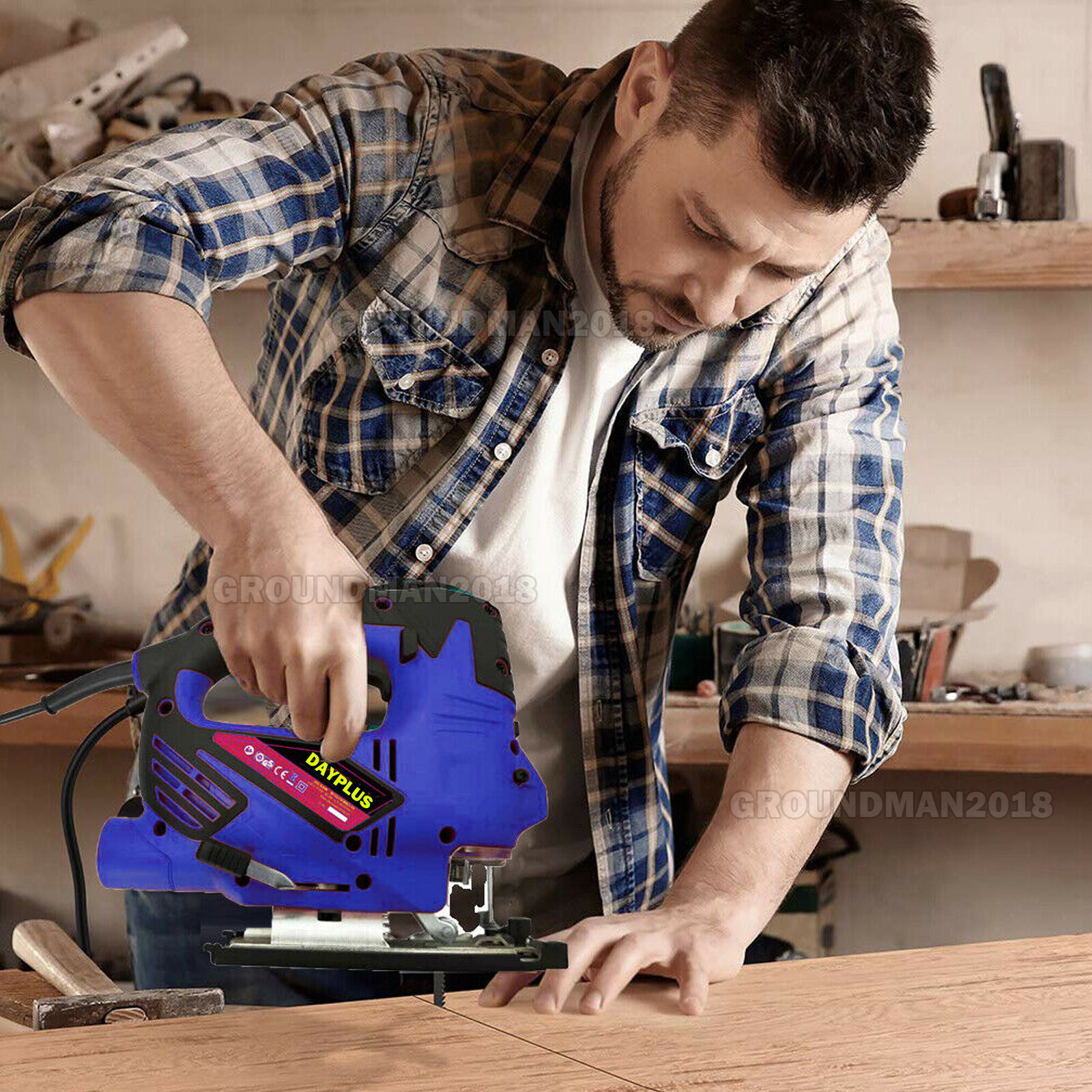 4500W Electric Jigsaw Cutter 6 Speed Laser Guide 45° Pendulum Wood ...