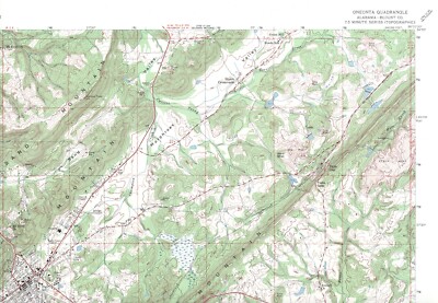 Oneonta Quadrangle Alabama 1958 USGS Topo Map 7.5 Minute Topographic | eBay