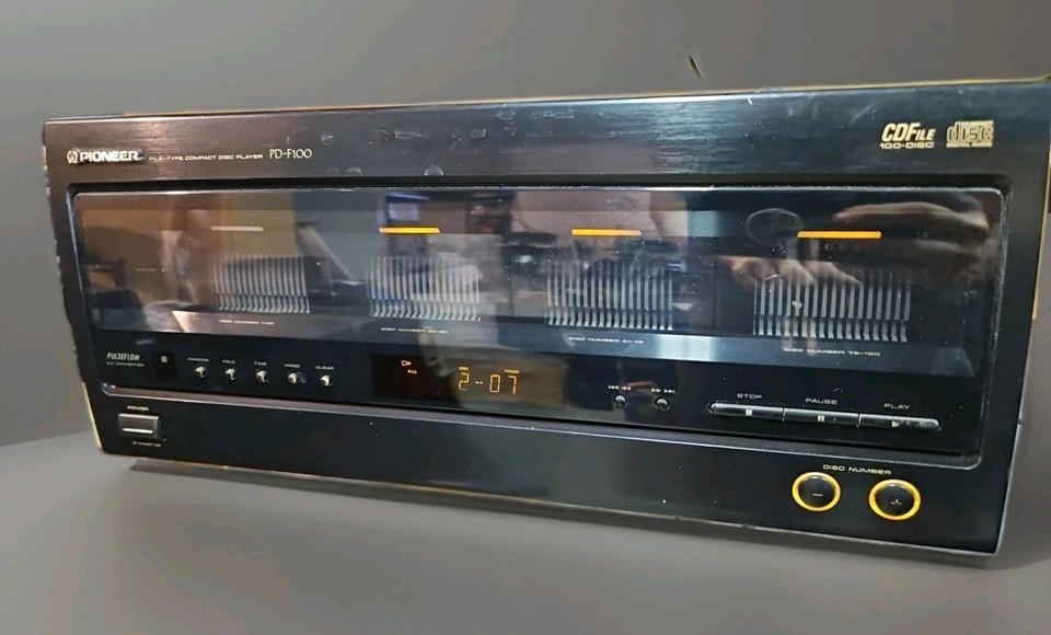 Pioneer PD-F100 CD Player 100-Disc Changer Compact Black Powers On | eBay