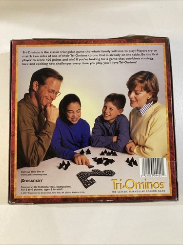 Vintage TRI-OMINOS® Classic Triangular Domino Family Game from 1997 by ...
