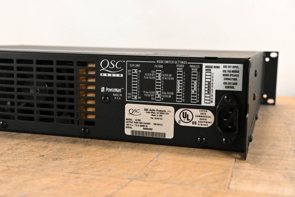 QSC CX702 2-Channel 700W Power Amplifier CG01V58 | eBay