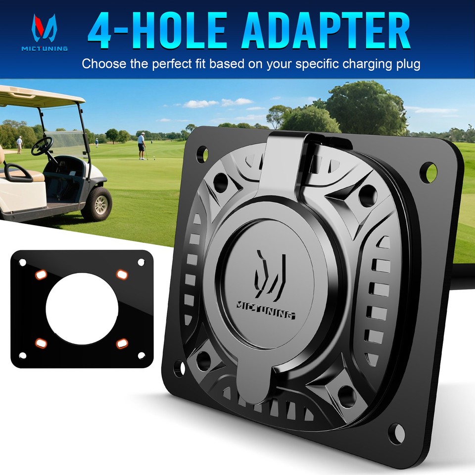 4 Holes Golf Cart Charging Port Adapter Plate for EZGO TXT EZ-GO 110V ...