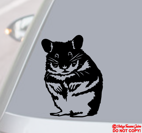 HAMSTER Vinyl Decal Sticker Car Window Wall Bumper CUTE MOUSE ANIMAL ...