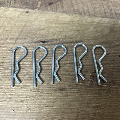5 Zinc Plated R Pins Shaft Retaining Clips Hair Spring Cotter Pin 1 3/4 ...