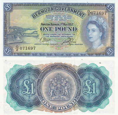 1957 Bermuda 1 Pound Bermuda Government Pick #20c Uncirculated | eBay