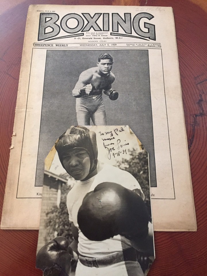 Boxing! Joe Louis 1939 Signed Photo with 1939 Boxing Magazine! Rare! | eBay
