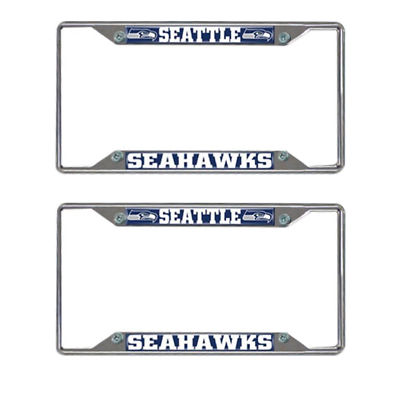 Football Seattle Seahawks Chrome License Plate Frames Metal Universal ...