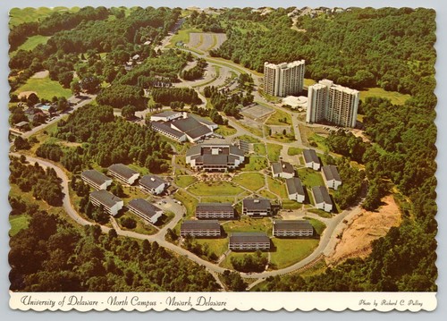 1974 Aerial View University of Delaware Campus Newark DE 4x6 MINT ...