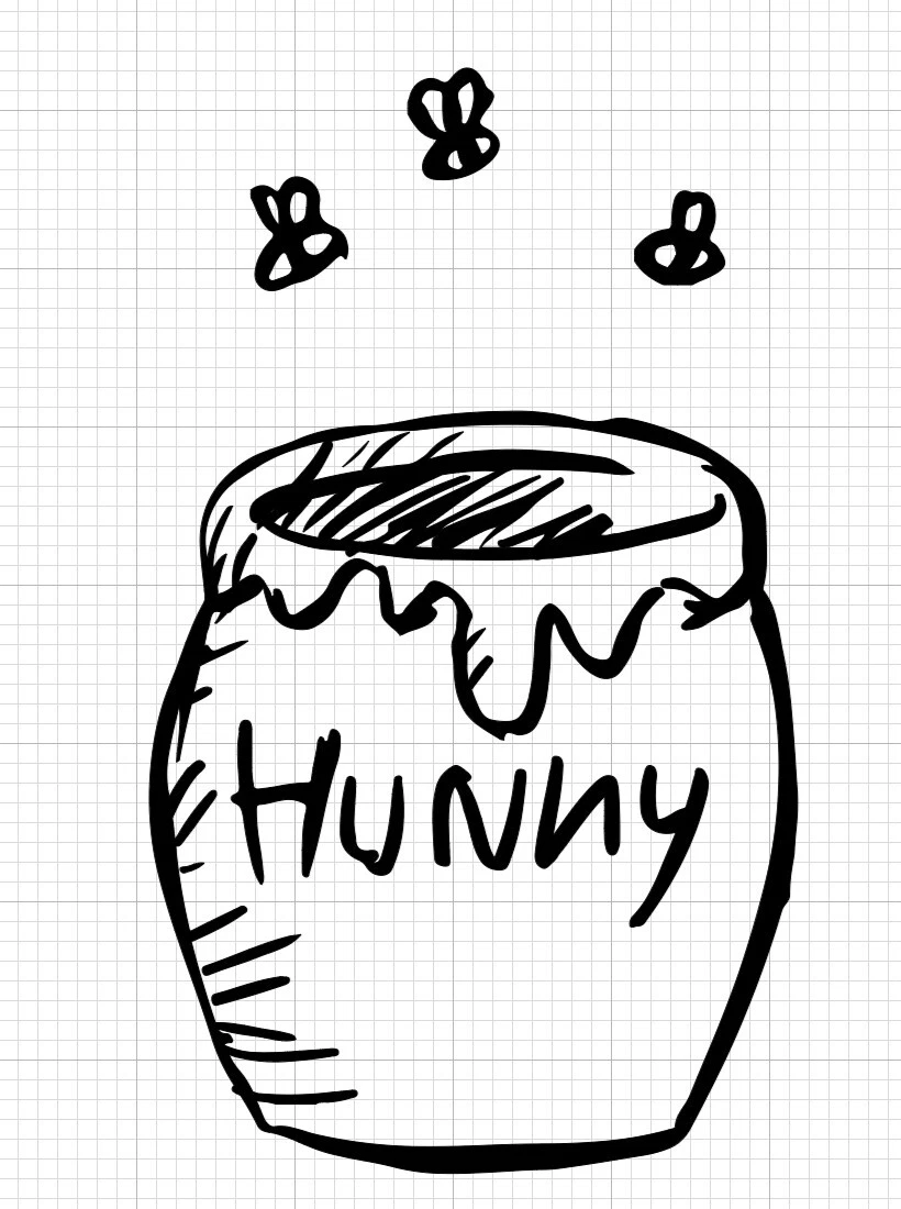 Winnie The Pooh Honey Pot Drawing