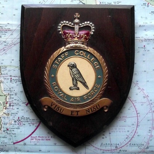 Old RAF Royal Air Force Squadron / Station Crest Shield Plaque College ...