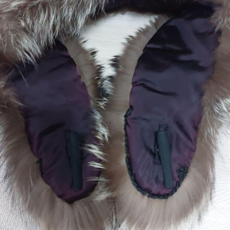 Luxury SAGA Silver Fox Fur Shawl Muffler Stole | eBay