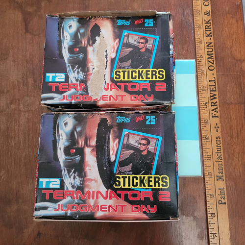 2 Boxes - 1991 Topps Terminator 2 T2 Judgment Day Box 48 Sealed Packs ...
