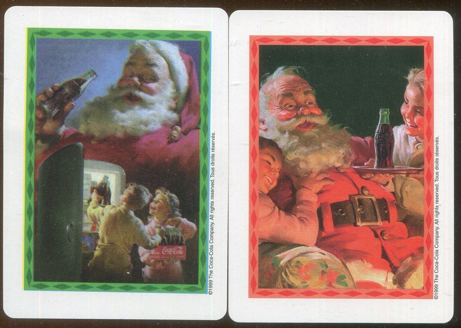 1999 Coca Cola Christmas Santa Playing Cards Joker Lot of 2 Mint | eBay